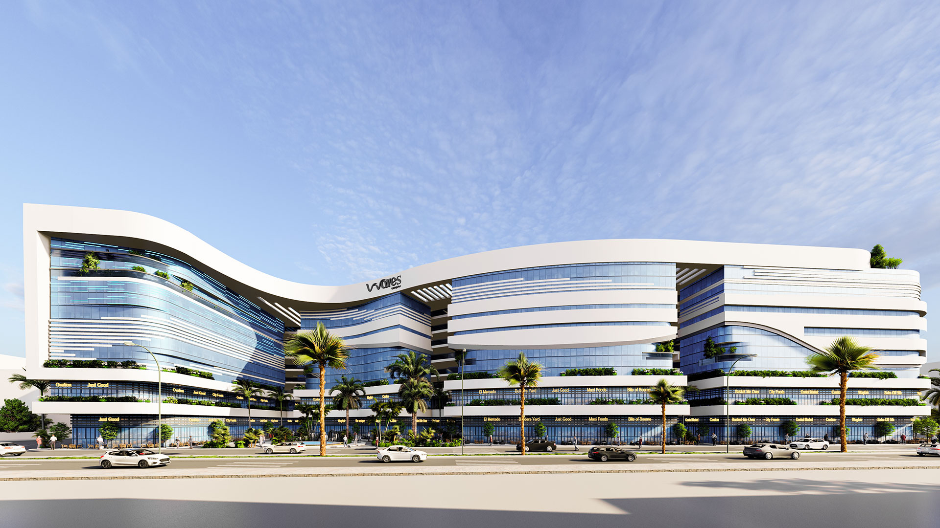 Waves Complex Mall Nozha - New Cairo, Egypt: Modern Shopping ...